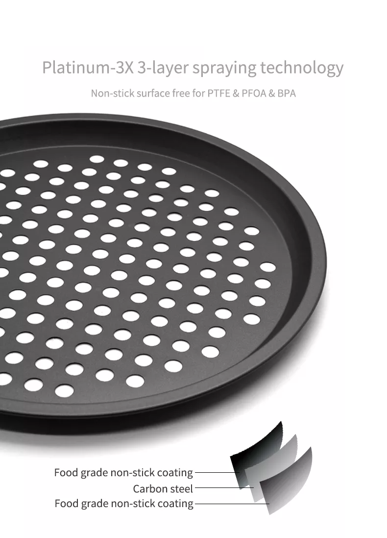 ViralSupplies.gr | Ταψί Πίτσας Carbon Steel Αντικολλητικο με τρύπες ...